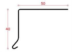 Alu-skotrende tagfod 40 mm, l = 1,5 m. Hvid RAL 9010 - Skotrende ved ...